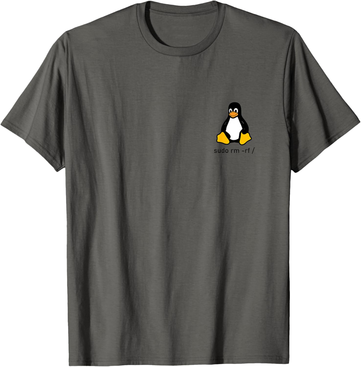 Amazon.com: Tux Linux Penguin - Sudo rm -rf / computer science computer T-Shirt : Clothing ...